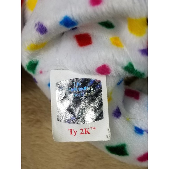 Ty | Toys | Ty Beanie Babies 999 White Confetti Bear Baby Ty 2k Nwt ...